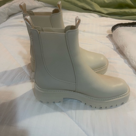 Sam Edelman | Shoes | Sam Edelman Cream Ankle Booties With Chunky Sole ...